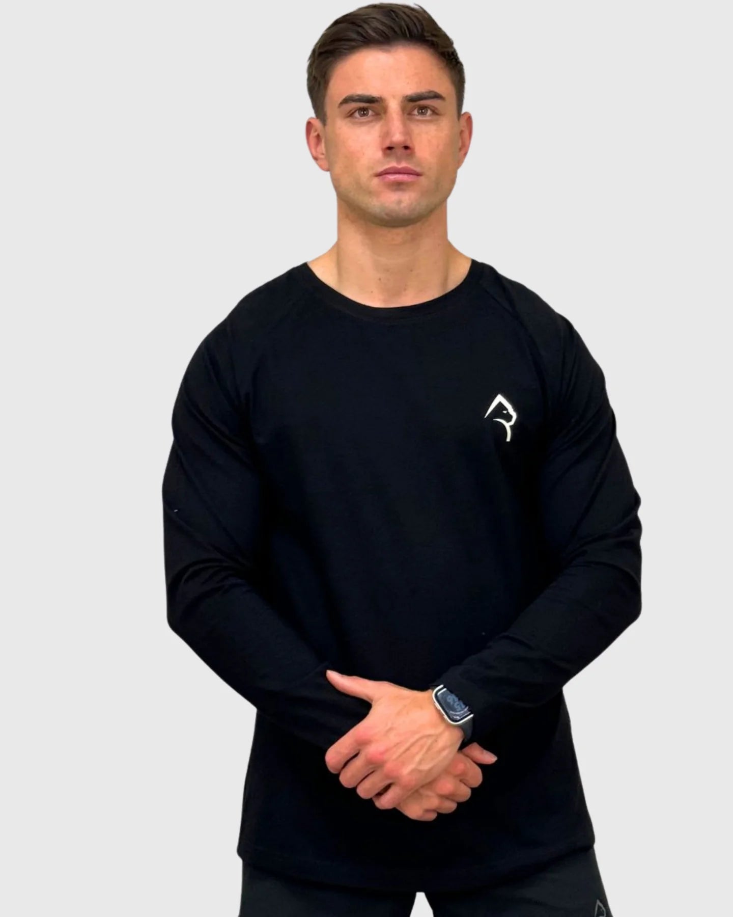 POLERA CLASICA RAGLAN MANGA LARGA NEGRA – Biogymstore Chile